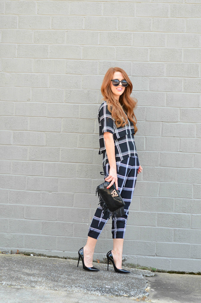Plaid Matching Set - Jimmy Choos & Tennis Shoes