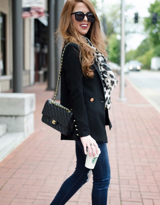 A Closet Staple- The Black Blazer - Jimmy Choos & Tennis Shoes