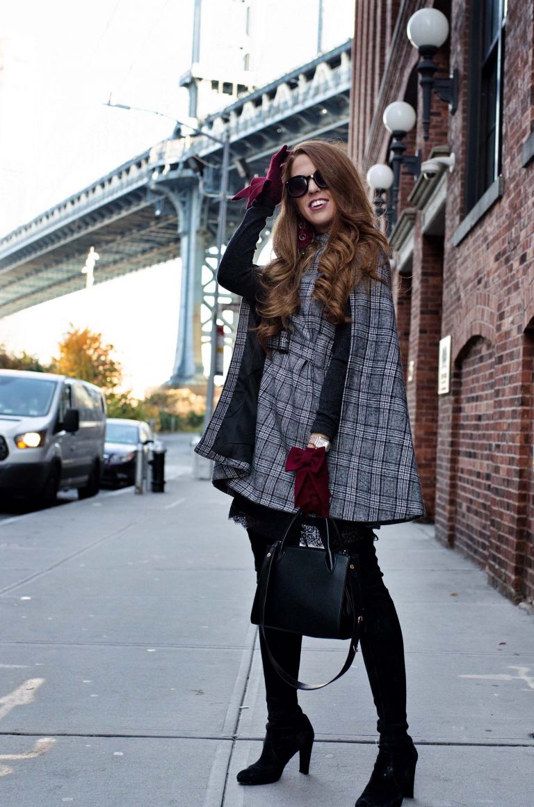 A Chic Cape in NYC - Jimmy Choos & Tennis Shoes
