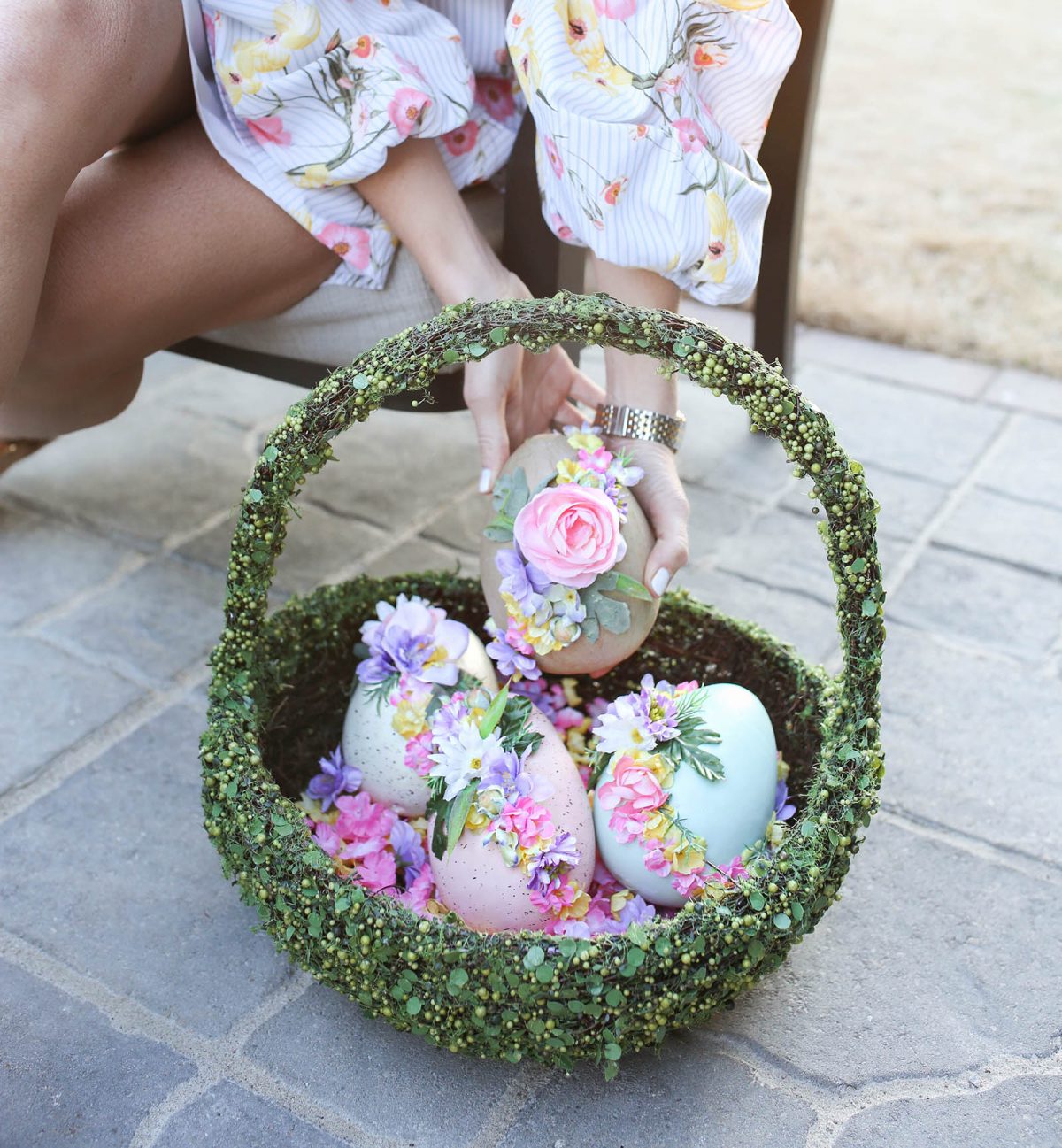 Flower Crown Easter Egg Tutorial - Jimmy Choos & Tennis Shoes