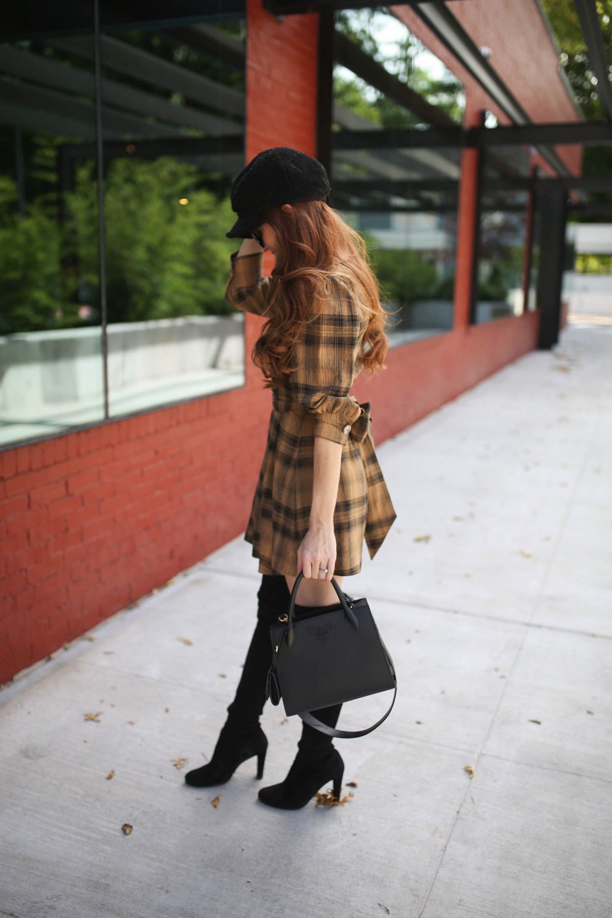 Fall Plaid Dress - Jimmy Choos & Tennis Shoes